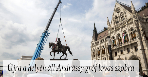 Újra a helyén áll Andrássy gróf lovas szobra | Lovasok.hu